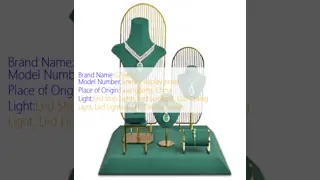 Luxury Emerald Green Velvet Jewelry Display Set