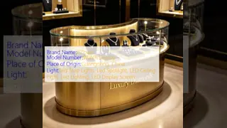 Luxury Gold Jewelry Display Showcase Custom Design