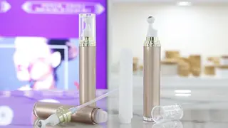Double‑Wall Acrylic Glittering Dot Bottle 15ml/20ml With Alloy Roller Head Eye Care Serum Packaging