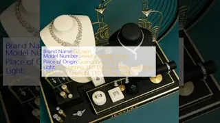 Luxury Velvet Jewelry Display Set with Oriental Gold Frame