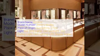 Luxury Jewelry Showcase with LED Lighting for Retail Stores