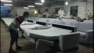 Multi functional folding sofa bed iron frame saves space, invisible bed hardware accessories, two fo