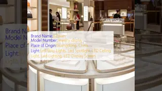 Luxury Curved Jewelry Display Case with LED Lighting