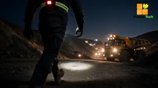 LED Reflective Chest Light Vest | USB Rechargeable Work Safety Chest Lamp for Mining Construction Ni