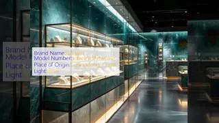 Luxury Teal Marble Jewelry Store Interior Design Solution
