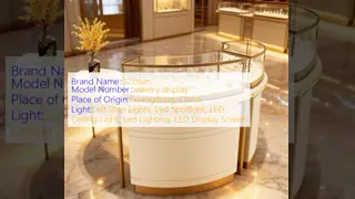 Luxury Curved Jewelry Display Counter for Retail Stores