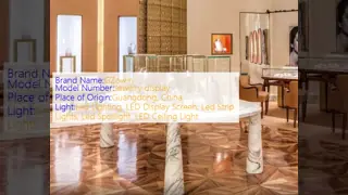 Luxury Round Jewelry Display Counter with LED Lighting