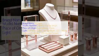 Luxury Jewelry Display Kit Premium Rose Gold Acrylic Set
