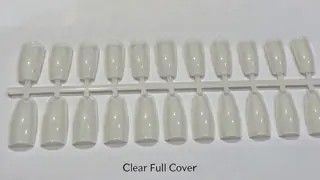 Natural ABS Nail Tips, Clear Full Cover False Nails for Nail Extension, Nail Art, Salon Use