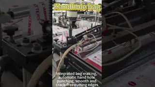 Automatic punch hole hand hole bag, custom printing