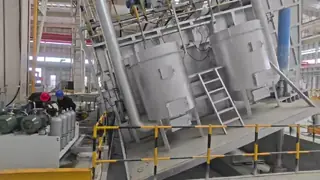 35T Tilting Aluminum Melting Furnace High Efficiency Casting