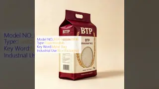 Custom 5kg Rice Packaging Bags with Handle and Clear Window