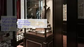 Luxury Dark Wood Jewelry Display Case for Retail Stores