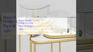 Luxury Curved Jewelry Display Case with LED Lighting