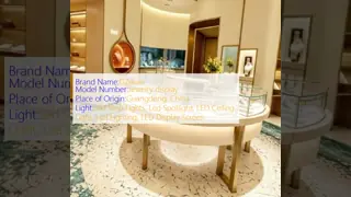 Luxury Jewelry Display Counter Cream White Showcase