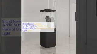 Modern Wooden Jewelry Showcase with LED Lighting