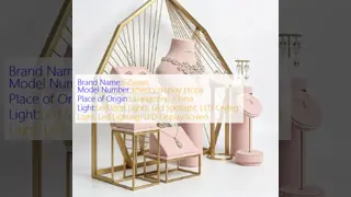 Luxury Jewelry Display Props Gold Velvet Stand Set