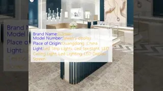 Luxury Oval Jewelry Display Table with LED Lighting