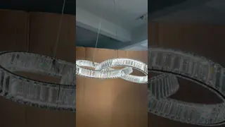 Modern 120cm Crystal Ring Chandelier Remote Control