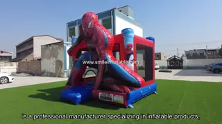 Commercial Spider Hero Inflatable Bouncer Slide Combo