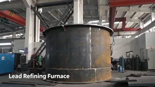 Vertical Lead Refining Furnace For Waste Lead Acid Battery Recycling Smelting Process Machine