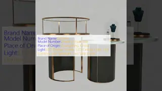 Luxury Round Glass Jewelry Display with LED Lighting