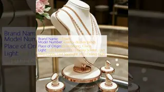 Luxury Rose Gold Jewelry Display Stand 360 Rotation