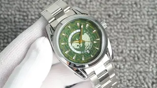 Men's World Time GMT Watch Green Dial | Wholesale Custom OEM In Stock