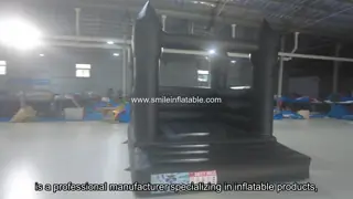 Modern Black Inflatable Bounce House for Event Rentals