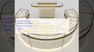 Luxury Curved Jewelry Display Counter for Retail Stores