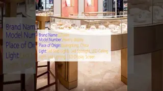 Luxury Gold Jewelry Display Case with LED Lighting