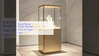 Custom Glass Jewelry Display Case with LED Lighting