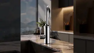 Instant Hot Water Kitchen Tap Stainless Steel Faucet