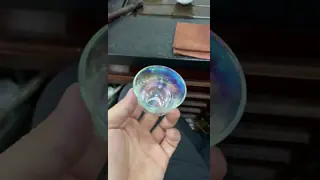 Iridescent Rainbow Coating on Small Glass Cup