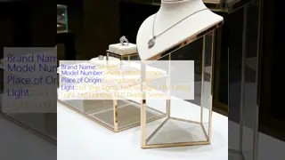 Luxury Jewelry Display Kit Elegant Gold Glass Showcase