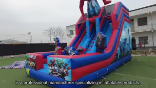 Commercial Superhero Inflatable Slide For Rental Business
