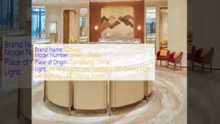Luxury LED Jewelry Display Cases Custom Gold Finish