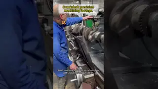 Crankshaft precision machining footage.