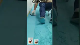 Epoxy colored sand floor paint high gloss topcoat mirrors for showrooms and malls.