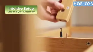 Bamboo Laundry Cabinet with Hidden Removable Basket