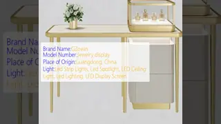 Luxury Gold Jewelry Display Table for Retail Stores