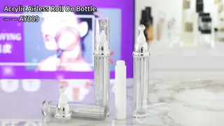 Wholesale 10ml/15ml Acrylic Press Type Airless Roll On Bottle Vacuum Cosmetic Roller Bottle For Skin Care
