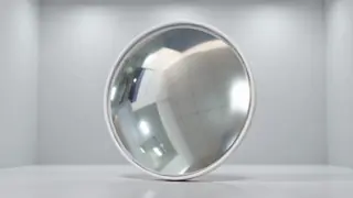 White Frame Convex Mirror