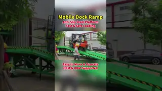 11m Anti Slip Mobile Loading Dock Ramp For Forklift Loading Adjustable