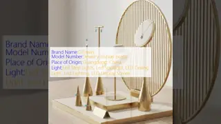 Luxury Champagne Gold Jewelry Display Stand for Retail