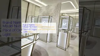 Luxury Jewelry Store Design Champagne Gold Display Cases