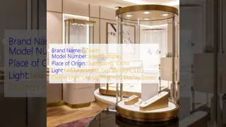 Luxury Cylindrical Jewelry Display with LED Lighting