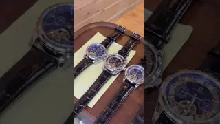 en's Skeleton Chronograph Watch Leather Strap | Wholesale Custom OEM In Stock