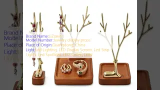 Luxury Antler Jewelry Organizer Gold Tree Display Stand