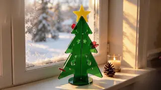 Colorful Laser Cut Acrylic Christmas Tree